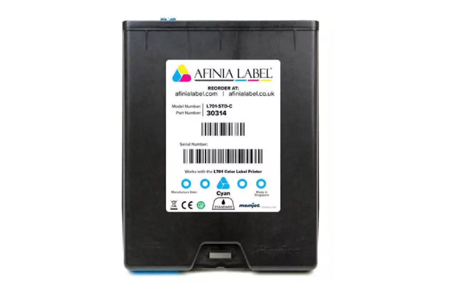 Afinia L701 Cyan Ink Cartridge - Magnum Materials - Labelling Made Easy