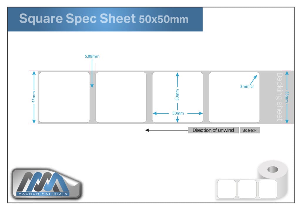 Square Labels - Magnum Materials - Labelling Made Easy