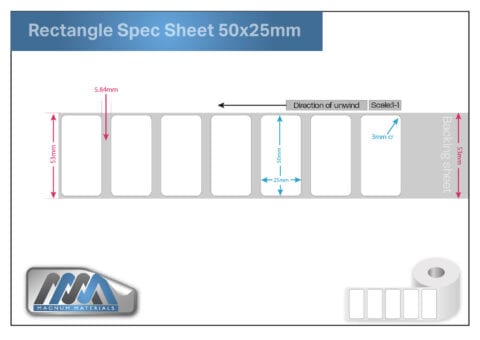 Rectangle Labels 50x25mm - Magnum Materials - Labelling Made Easy