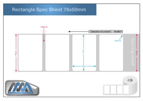 Rectangle Labels 76x50mm - Magnum Materials - Labelling Made Easy